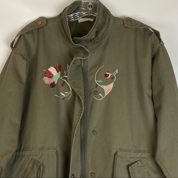 Hummingbird | Jackets & Coats | Hummingbird Embroidered Army Green ...